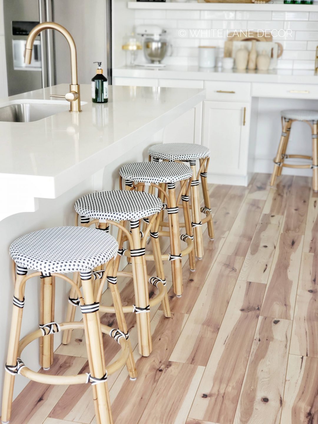 Gold And White Kitchen - White Lane Decor