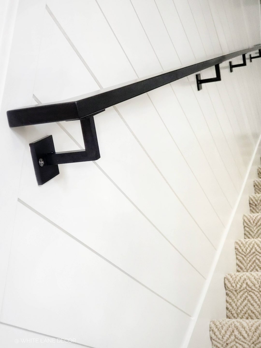Modern Black Handrail - White Lane Decor
