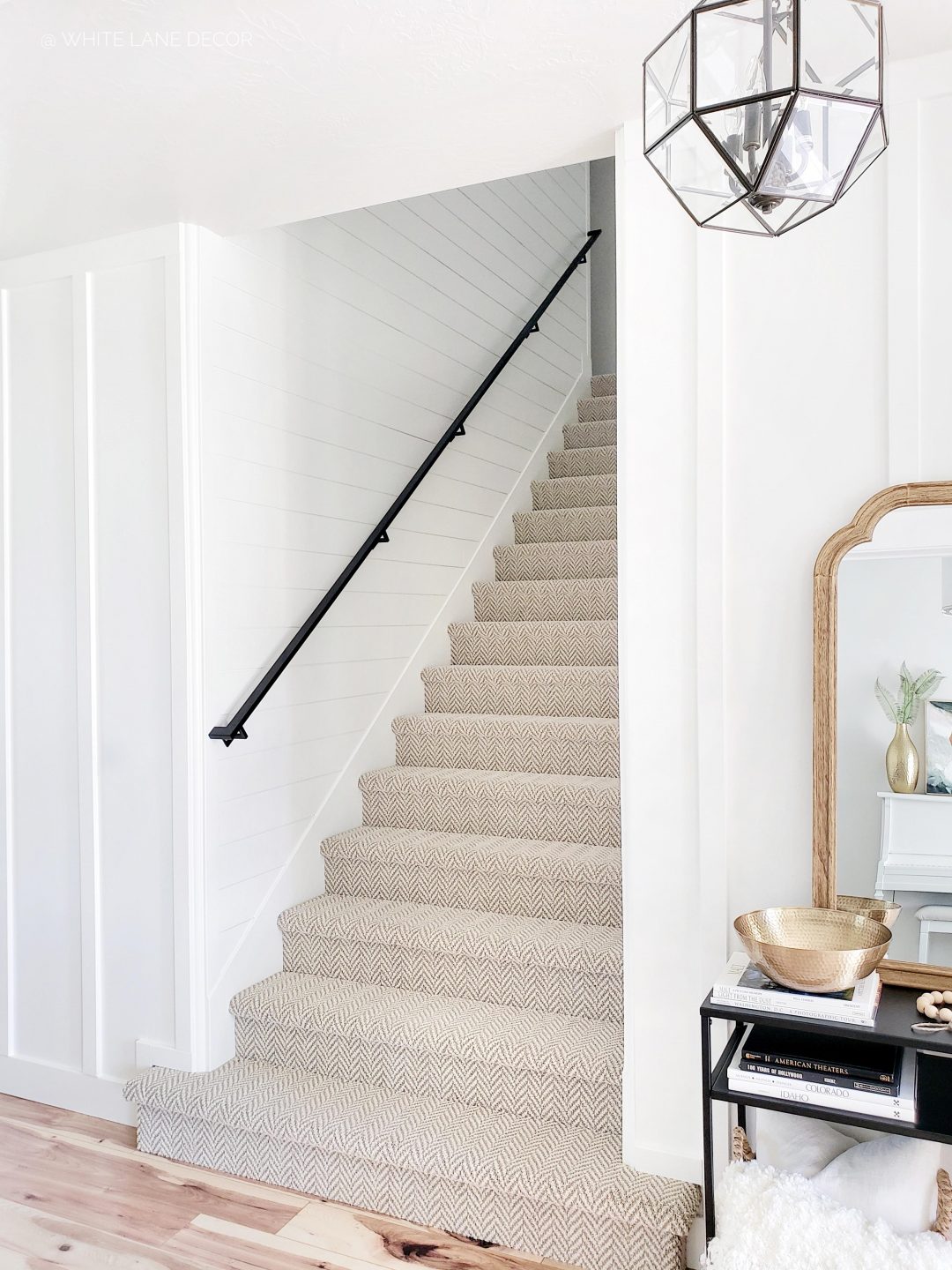 Modern Black Handrail - White Lane Decor